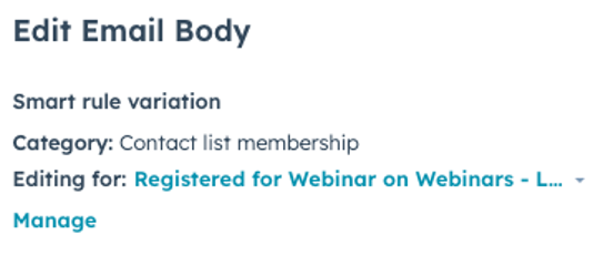 How to Create a Smart Email for Webinar Follow-Up in HubSpot ...